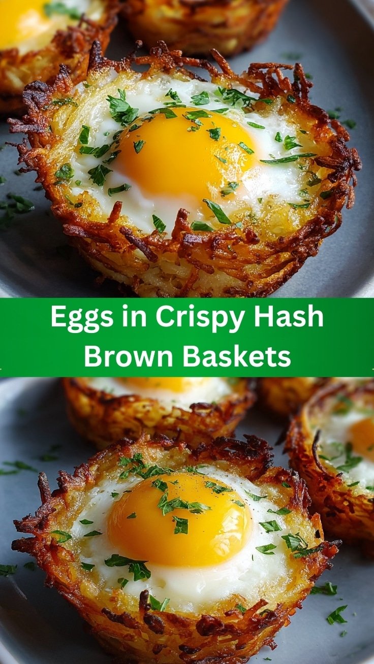 Eggs in Crispy Hash Brown Baskets – anarecipes.com
